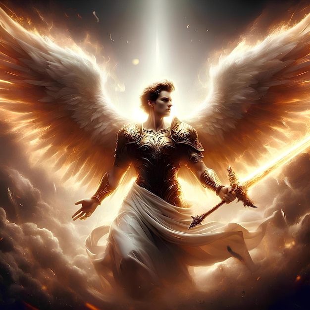 Premium Photo | Archangel michael being enlightened Premium Photo | Archangel michael being enlightened