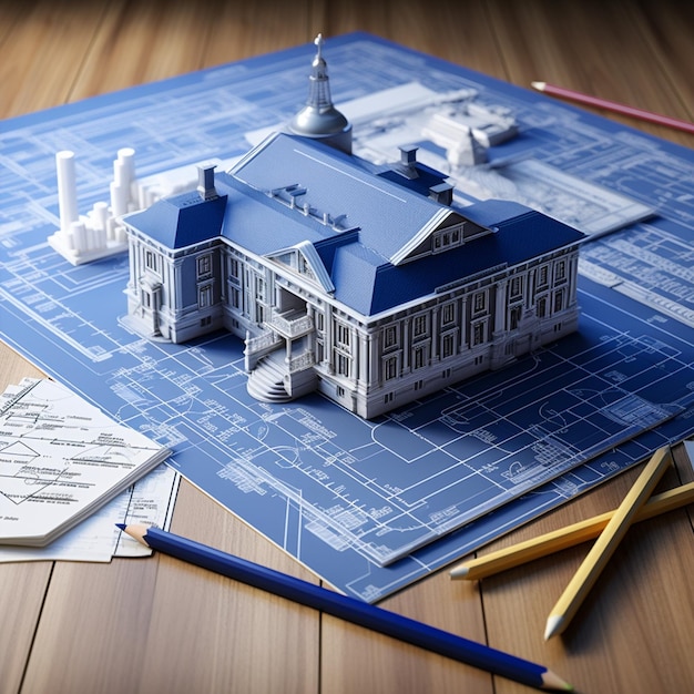 Premium AI Image | The Architect's Blueprint Premium AI Image | The Architect's Blueprint