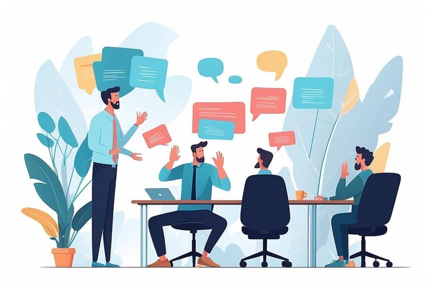 Premium Photo | Arguing coworkers flat color vector faceless characters ... Premium Photo | Arguing coworkers flat color vector faceless characters ...