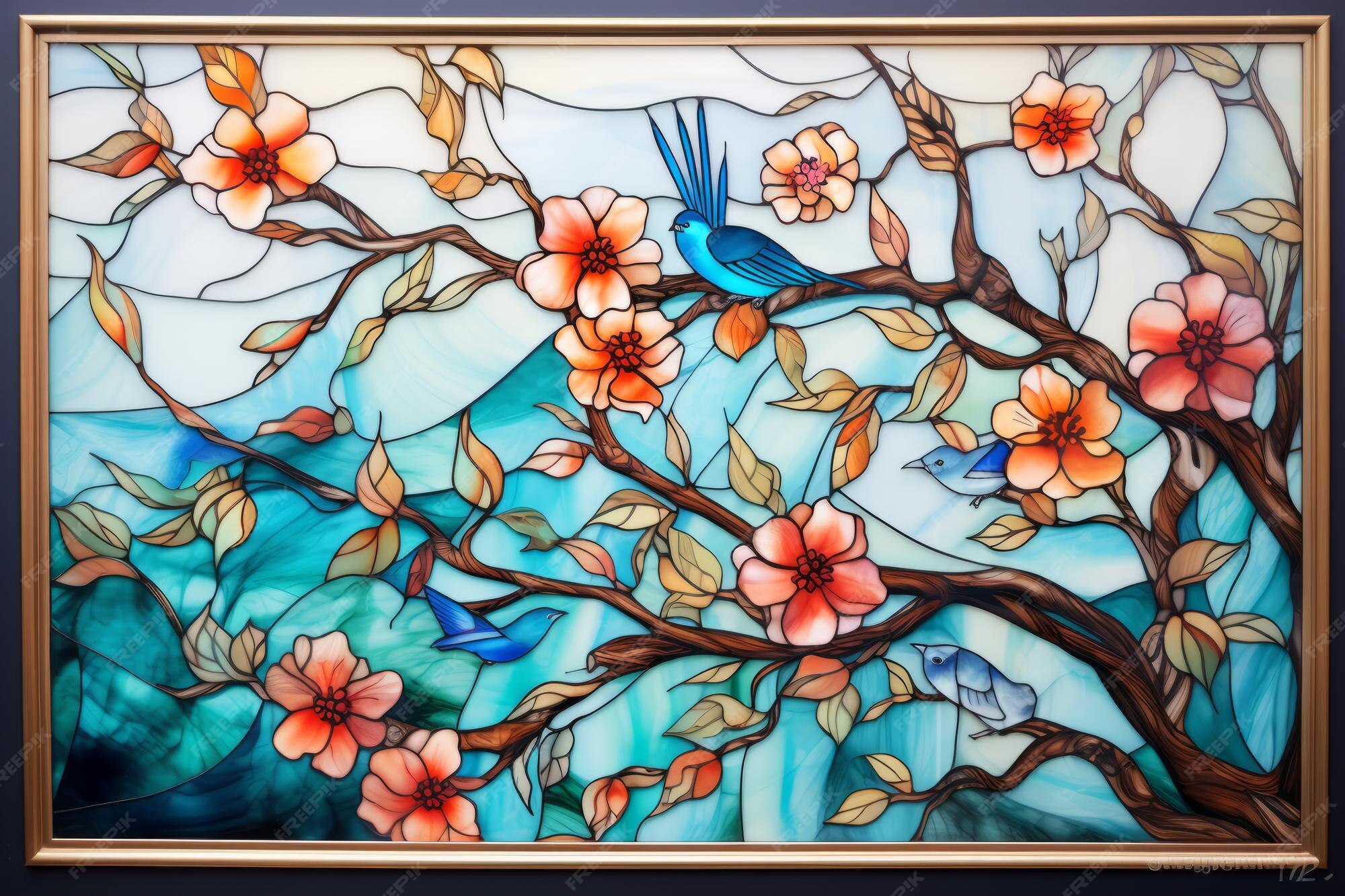 Premium AI Image | The Artful Brilliance Unveiling the Glass Painting Frame Premium AI Image | The Artful Brilliance Unveiling the Glass Painting Frame