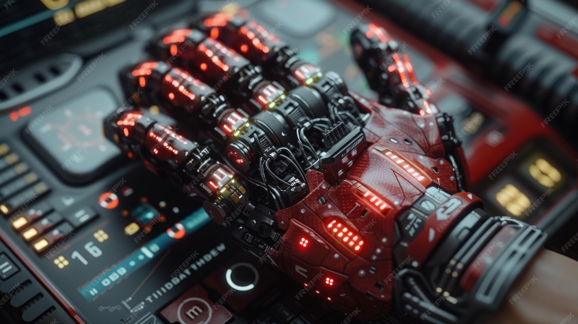 Premium Photo | Artificial intelligence AI Robotic hand touching binary data Deep learning ...