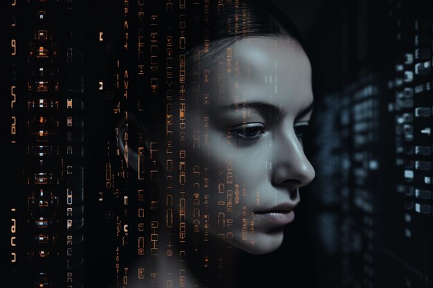 Premium Photo | Artificial intelligence algorithms, data flowing and ...