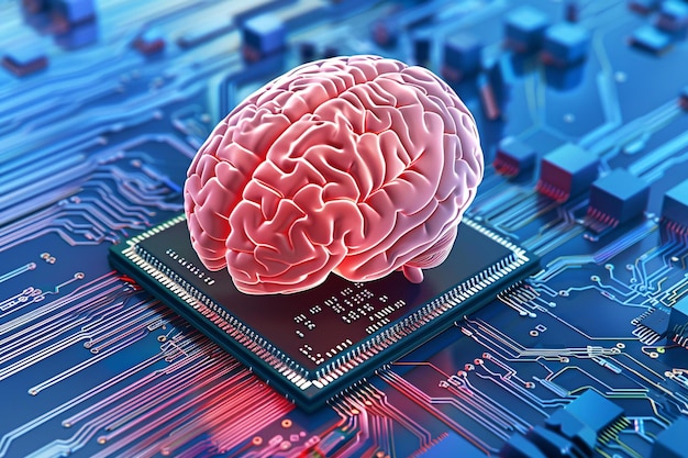 Premium Photo | Artificial intelligence concept human brain and ... Premium Photo | Artificial intelligence concept human brain and ...