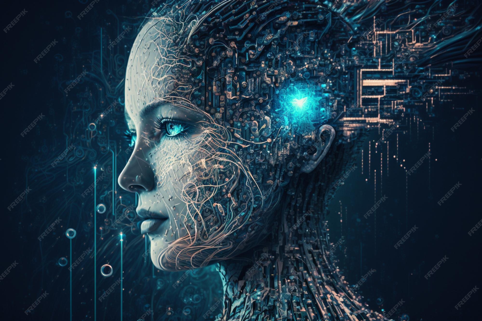 Premium Photo | Artificial intelligence for the future rise in technological singularity using ...