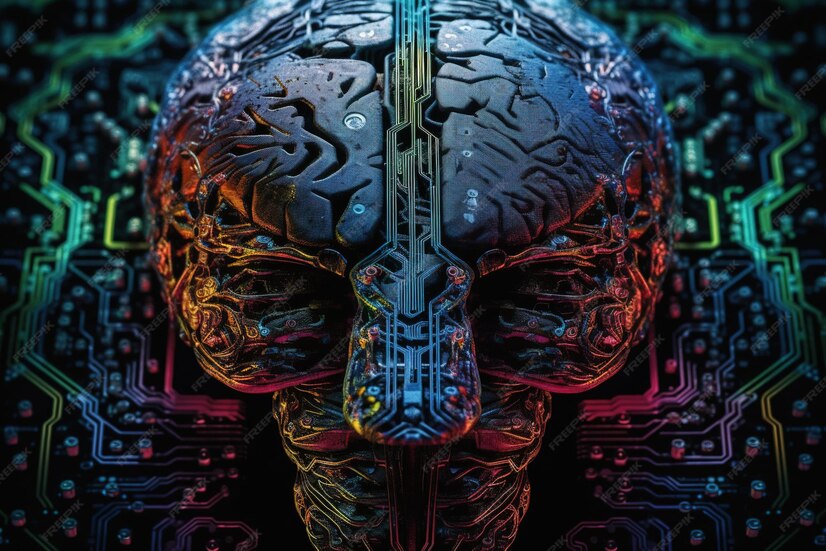 인공 지능 미래 기술 동향 개념 네트워크 구조 배경 기계 학습 데이터 배경 빅 데이터이진수 기술 및 과학 생성 Ai 프리미엄 사진