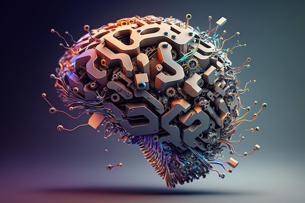 인공 지능 미래 기술 동향 개념 네트워크 구조 배경 기계 학습 데이터 배경 빅 데이터이진수 기술 및 과학 생성 Ai 프리미엄 사진