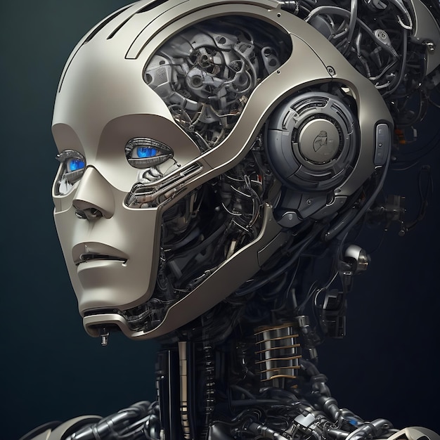 Premium AI Image | Artificial intelligence in humanoid head Premium AI Image | Artificial intelligence in humanoid head