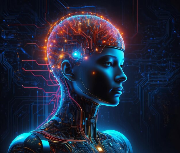 Premium Photo | Artificial intelligence neural network in human Premium Photo | Artificial intelligence neural network in human