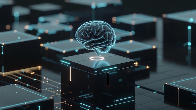 Premium Photo | An artificial intelligence neural network machine deep ...