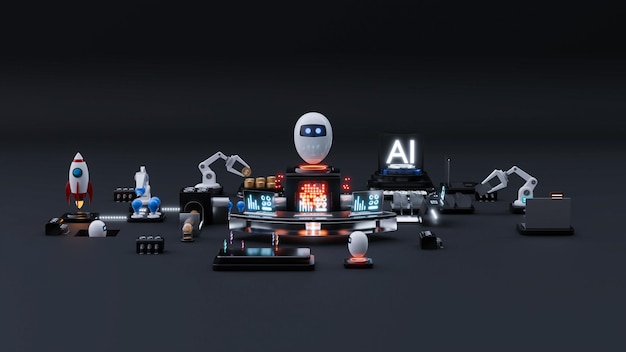 Premium Photo | Artificial intelligence operation Premium Photo | Artificial intelligence operation