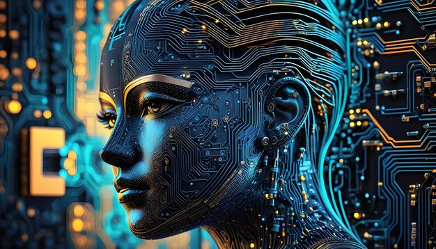 Artificial intelligent robot motherboard | Premium AI-generated image Artificial intelligent robot motherboard | Premium AI-generated image