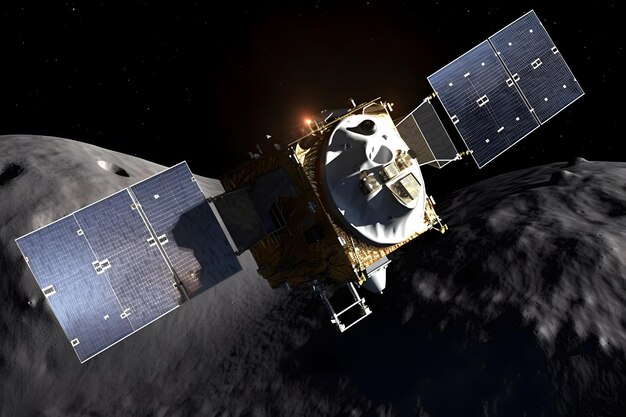 Premium AI Image | Artist depiction of the OSIRIS REx space probe on it ... Premium AI Image | Artist depiction of the OSIRIS REx space probe on it ...