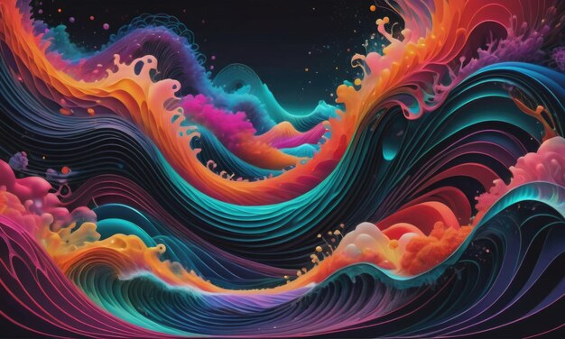 Premium Photo | An artistic rendering of the neural networkgenerated waves Premium Photo | An artistic rendering of the neural networkgenerated waves