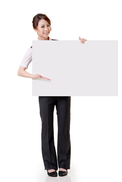 Premium Photo | Asian business woman hold empty blank board, full ... Premium Photo | Asian business woman hold empty blank board, full ...