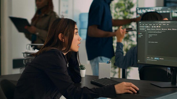 Premium Photo Asian Developer Coding Html Script Information On Computer At Desk Parsing
