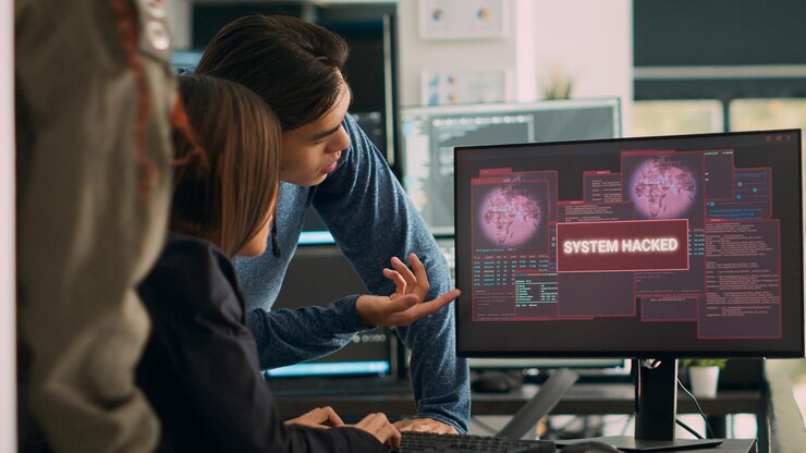 Premium Photo Asian Software Programer Having System Crash Hacking Problem With Security