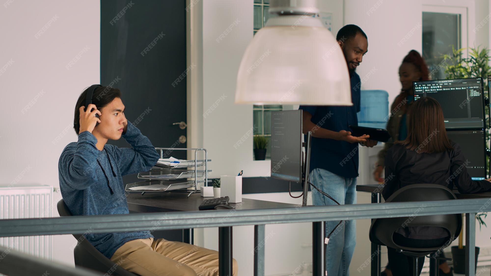 Premium Photo | Asian web developer programming firewall server on terminal window, creating new ...