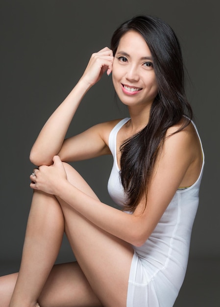 Premium Photo | Asian young woman portrait Premium Photo | Asian young woman portrait