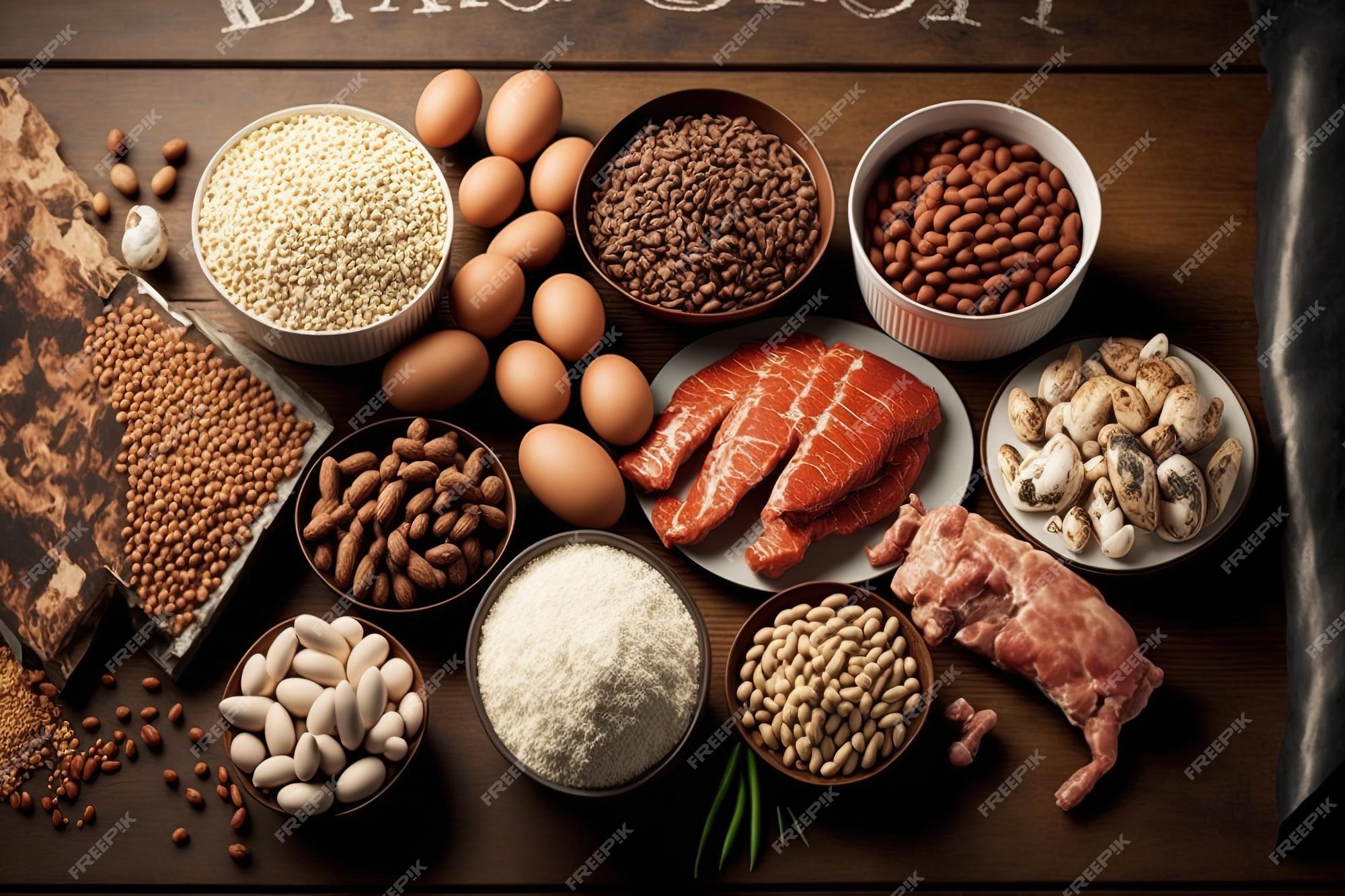 Premium Ai Image Assorted Of Protein Food Source