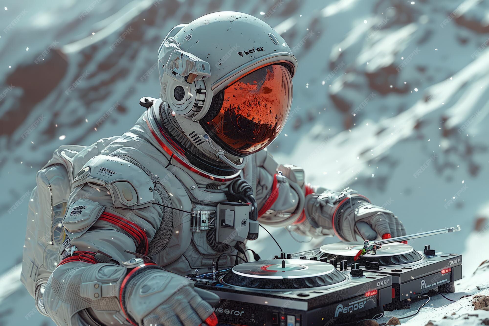 Premium Photo | Astronaut DJ Spinning Vinyl in Space Premium Photo | Astronaut DJ Spinning Vinyl in Space