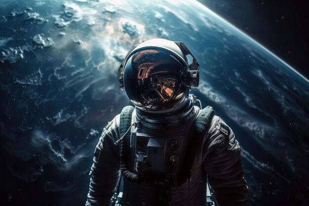 Premium AI Image | Astronaut exploring in the deep of space Premium AI Image | Astronaut exploring in the deep of space