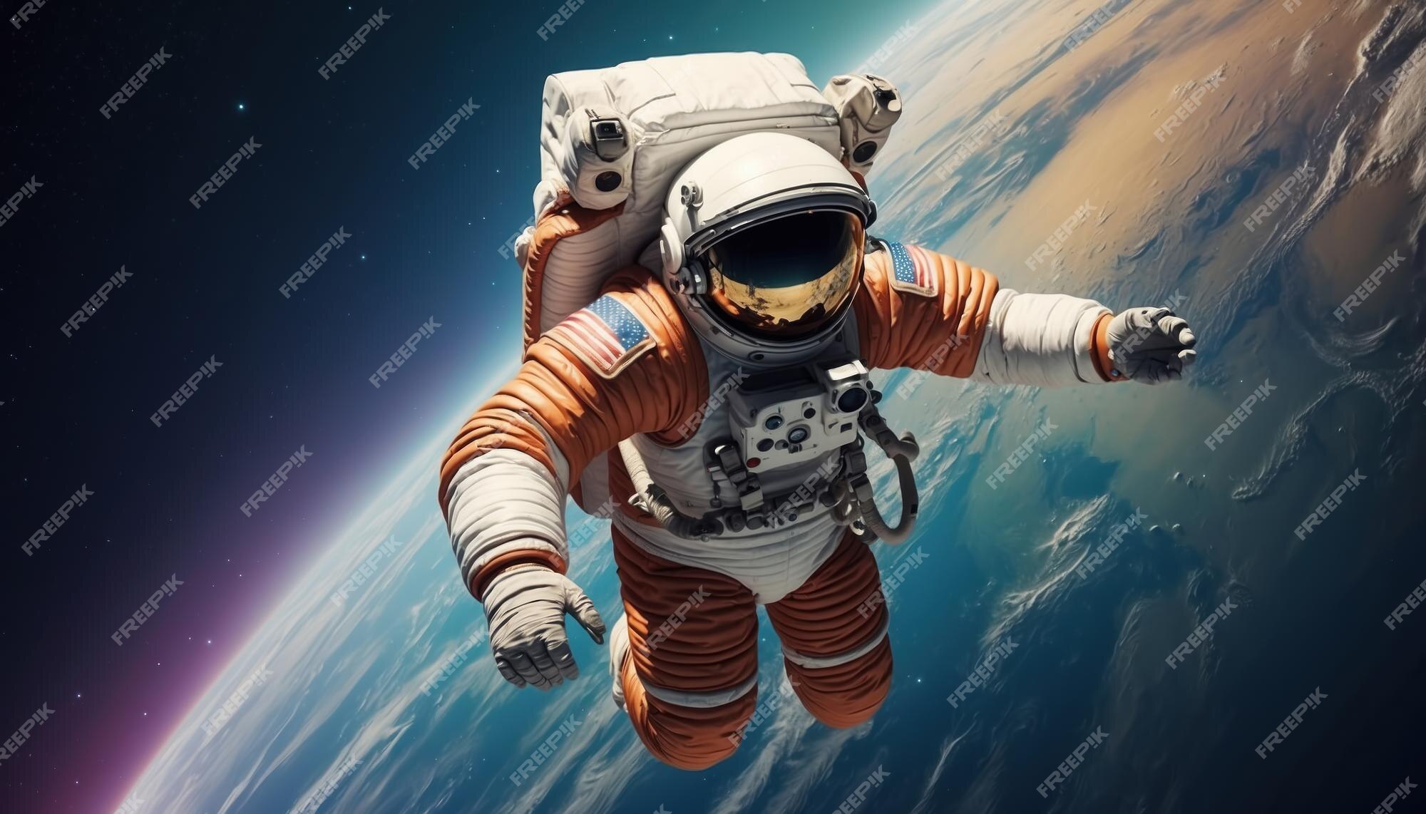 Premium Photo | Astronaut floating in outer space AI generated Premium Photo | Astronaut floating in outer space AI generated