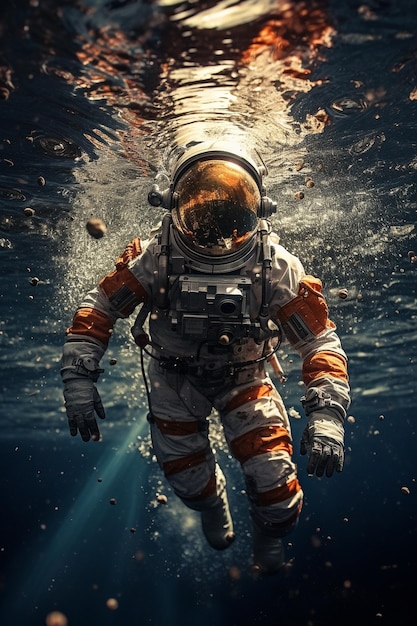 Premium AI Image | astronaut floating Premium AI Image | astronaut floating