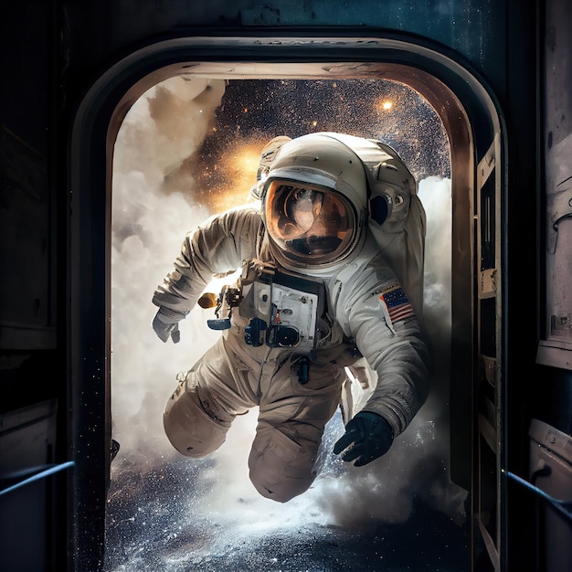 Premium Photo | Astronaut flying in zero gravity hightech astronaut ... Premium Photo | Astronaut flying in zero gravity hightech astronaut ...