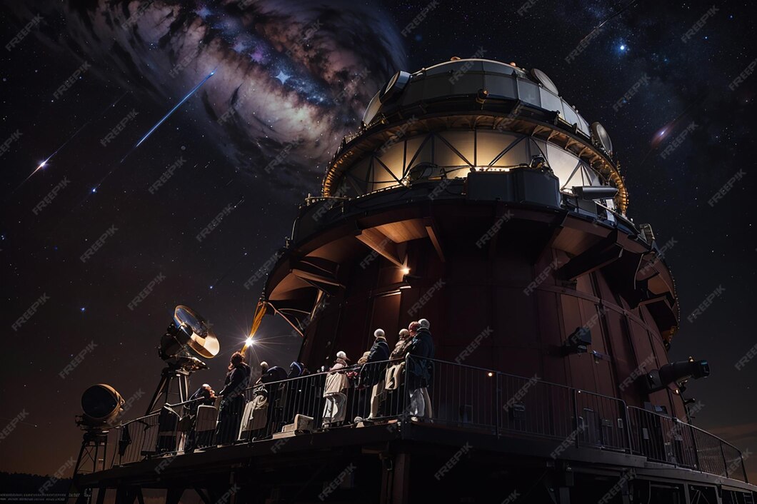 Premium AI Image | Astronomers in Stellar Observatory Celestial Wonders Premium AI Image | Astronomers in Stellar Observatory Celestial Wonders