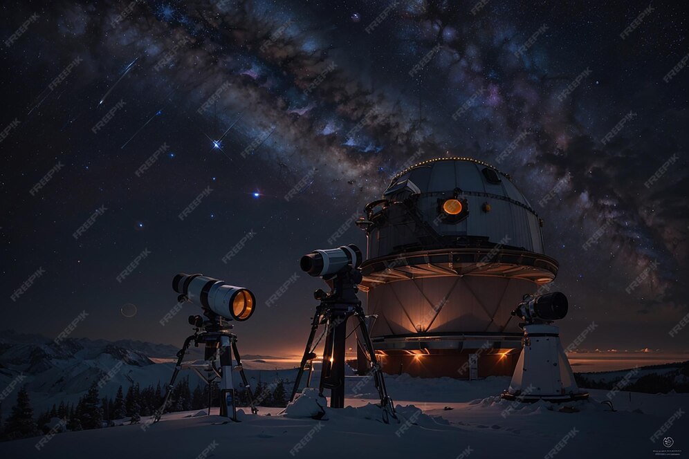 Premium AI Image | Astronomers in Stellar Observatory Celestial Wonders Premium AI Image | Astronomers in Stellar Observatory Celestial Wonders