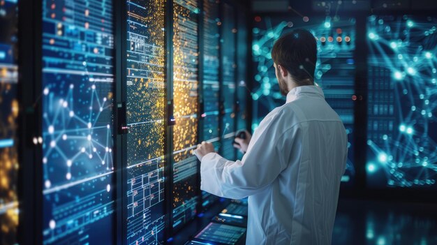 Astrophysicist simulating cosmic phenomena on a supercomputer AI ... Astrophysicist simulating cosmic phenomena on a supercomputer AI ...