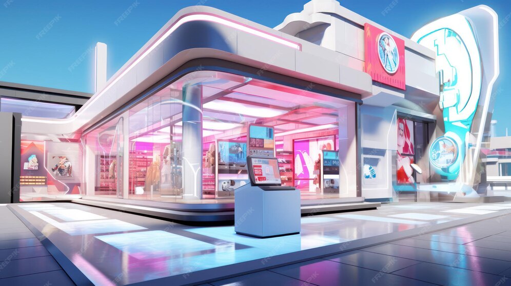 Premium AI Image | Augmented Brilliance in Retail Design Premium AI Image | Augmented Brilliance in Retail Design