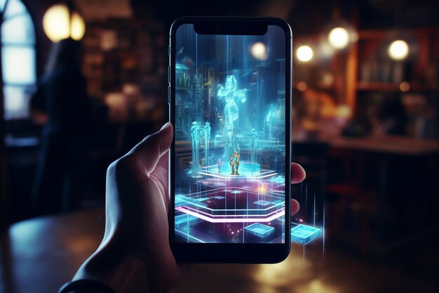 Premium Photo | Augmented reality application showcasing Generative ai Premium Photo | Augmented reality application showcasing Generative ai