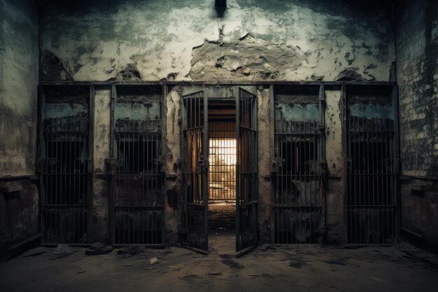 Premium Photo | Austere Prison doors Generate Ai Premium Photo | Austere Prison doors Generate Ai