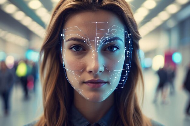 Premium Photo | Authentication by facial recognition ... Premium Photo | Authentication by facial recognition ...