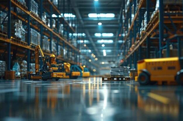 Premium Photo | Automated robotics for efficient warehouse management Premium Photo | Automated robotics for efficient warehouse management