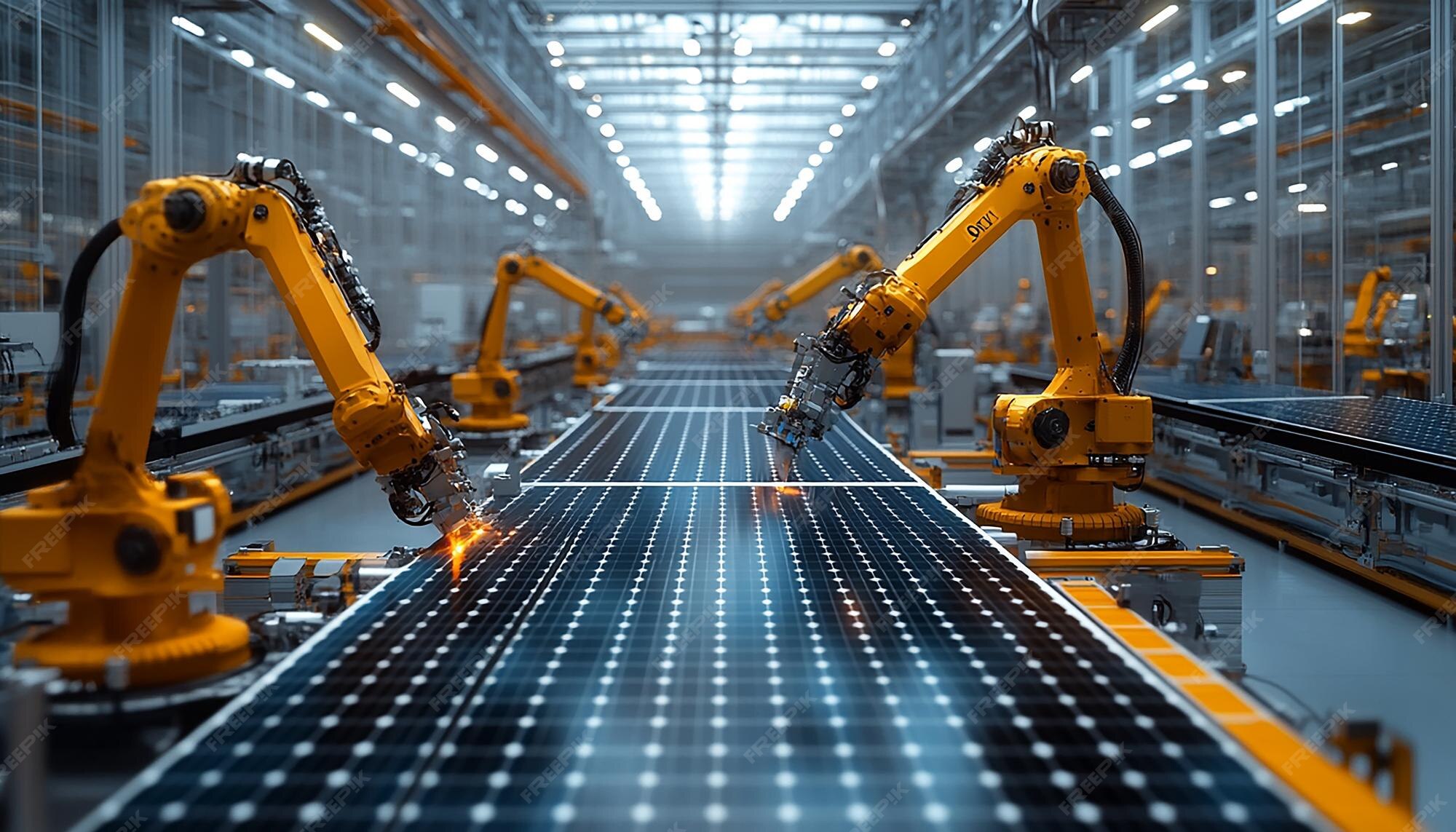 Automated Solar Panel Manufacturing Process with Robotics | Premium AI ... Automated Solar Panel Manufacturing Process with Robotics | Premium AI ...