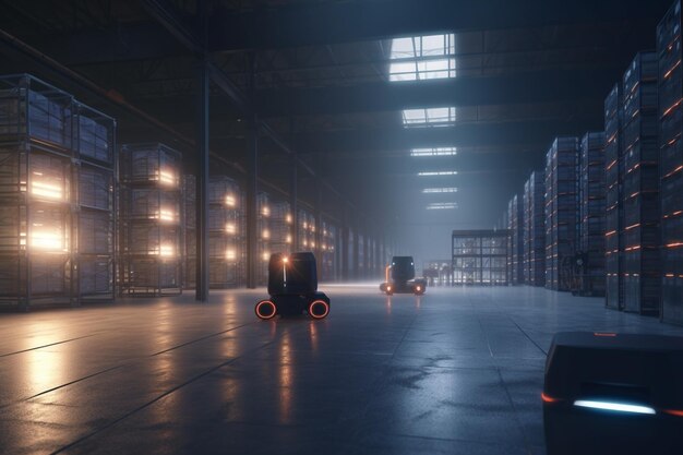 Premium AI Image | Automated Warehouse Management AIControlled Robotics ... Premium AI Image | Automated Warehouse Management AIControlled Robotics ...