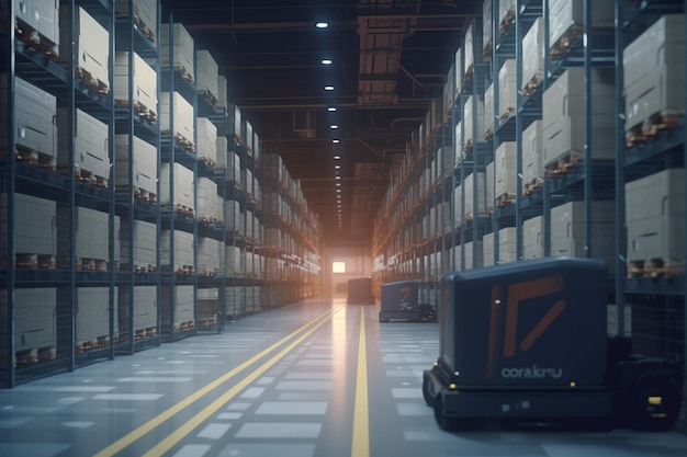 Premium AI Image | Automated Warehouse Management AIControlled Robotics ... Premium AI Image | Automated Warehouse Management AIControlled Robotics ...