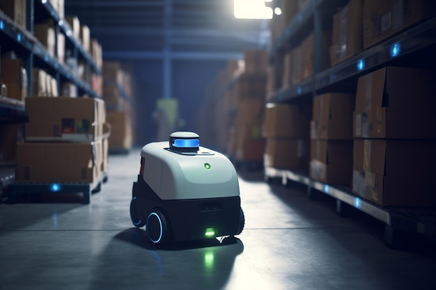 Premium AI Image | Automated Warehouse Management AIControlled Robotics ... Premium AI Image | Automated Warehouse Management AIControlled Robotics ...