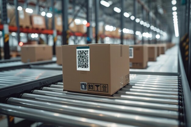 Automated_Warehouse_QRCode_Tracking_Technology | Premium AI-generated image Automated_Warehouse_QRCode_Tracking_Technology | Premium AI-generated image