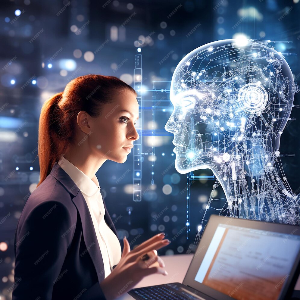 Premium AI Image | automation data analytic with robot and digital ...