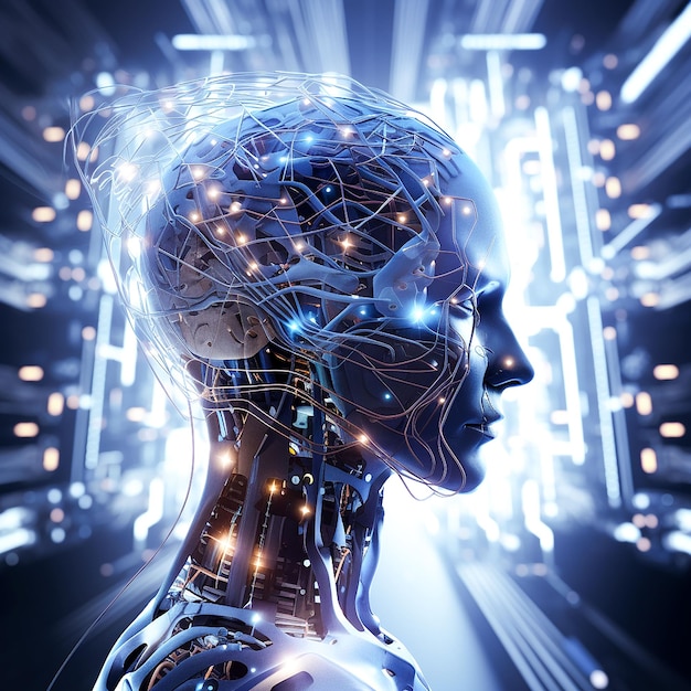 Premium AI Image | automation data analytic with robot and digital ...