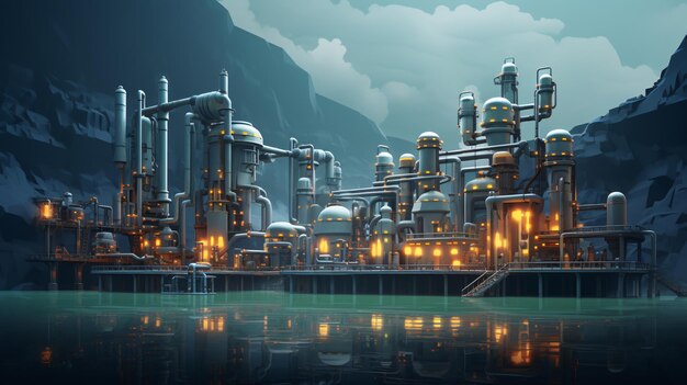 Premium Photo | Automation Factory Concept Premium Photo | Automation Factory Concept