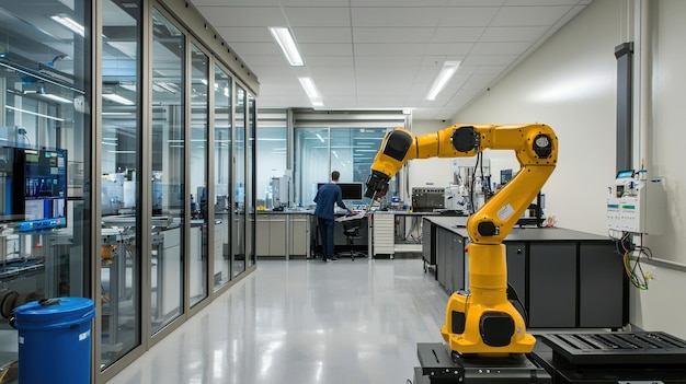 An Automation And Robotics Lab Where Engineers Are Developing And Testing Robotic Systems And