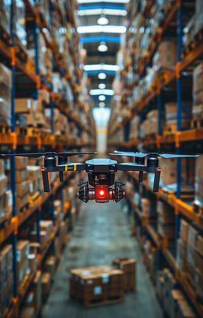 Premium Photo | Autonomous drones efficiently scan warehouse inventory ... Premium Photo | Autonomous drones efficiently scan warehouse inventory ...