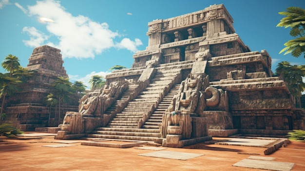 Premium AI Image | Aztec Temple Ruins Premium AI Image | Aztec Temple Ruins