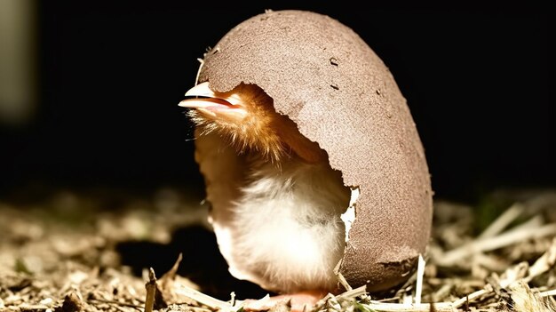 Premium AI Image | Baby chick emerging from its shell embracing the ... Premium AI Image | Baby chick emerging from its shell embracing the ...