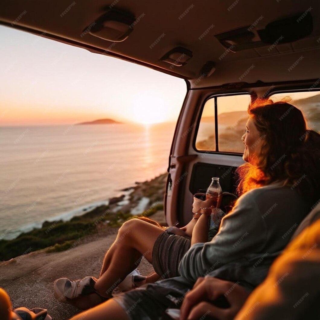 Back view of four friends near sea and huging moments | Premium AI ... Back view of four friends near sea and huging moments | Premium AI ...