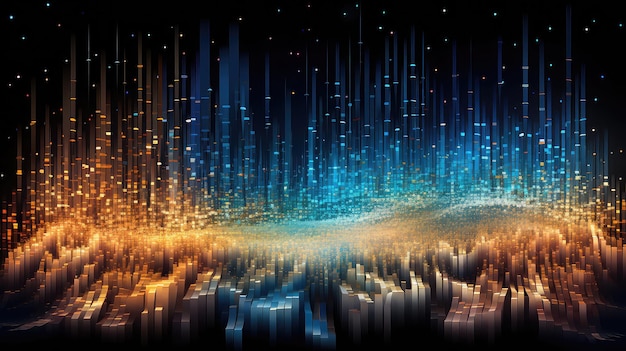 Premium Photo Background Algorithmic Data Cascade Illustration Internet Web Program Software